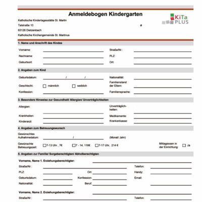 Anmeldung – Katholisches Familienzentrum Sankt Martin | Dietzenbach
